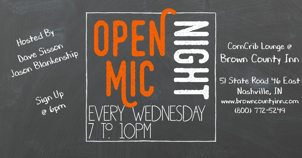 Open Mic Night Every Wednesday Brown County Inn